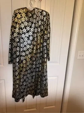 LuLaRoe | Jackets & Coats | Lularoe Black Duster With Gold And Silver ...